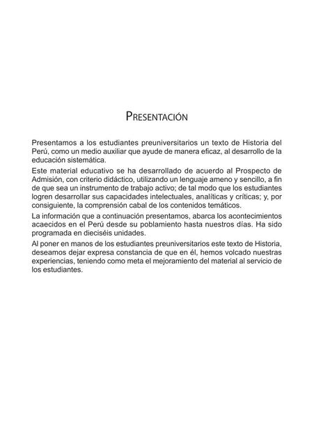 Historia Peru | ROLF ALEX | uDocz