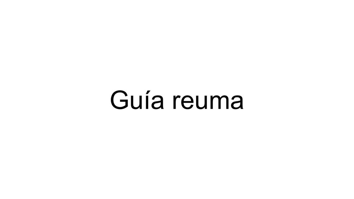 Guía reuma | Dany | uDocz