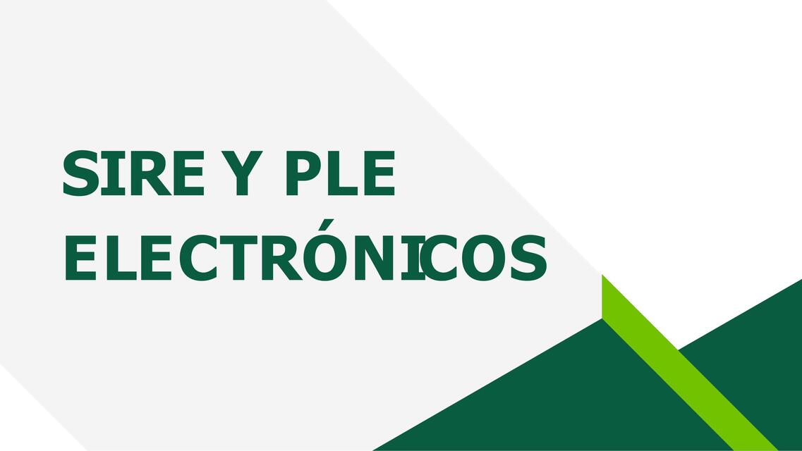 Flashcards de SIRE Y PLE | Por LUIS BAZAN CABANILLAS | uDocz