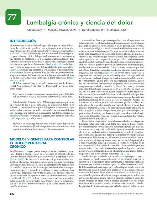 23 Lumbalgia crónica y ciencia del dolor 9 páginas | Walter Steve Peña ...