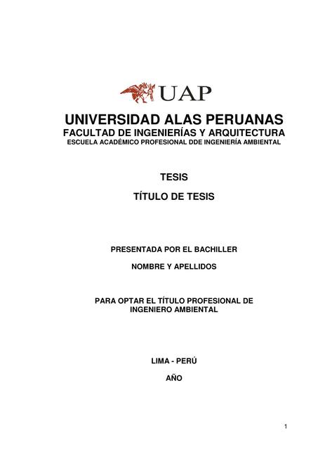 Modelo de Tesis Para Uap | Armando Elias Cori Trujillo | uDocz