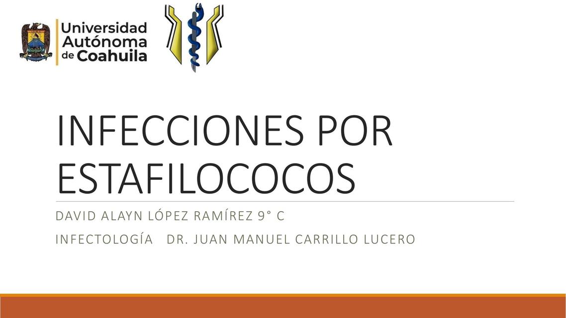 INFECCIONES POR ESTAFILOCOCOS