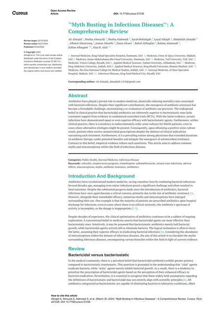 Myth Busting in Infectious Diseases A Comprehensiv | Jesús | uDocz