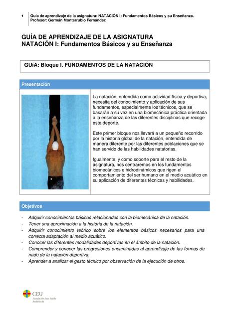 Guía Natación I 16 | Emy pinto | uDocz