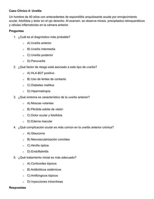 Caso Clínico 4 Uveítis | Alicia Luna Herrera | uDocz