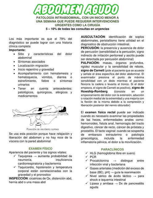 Abdomen Agudo Quirúrgico | Ana María Carreño Vásquez | uDocz