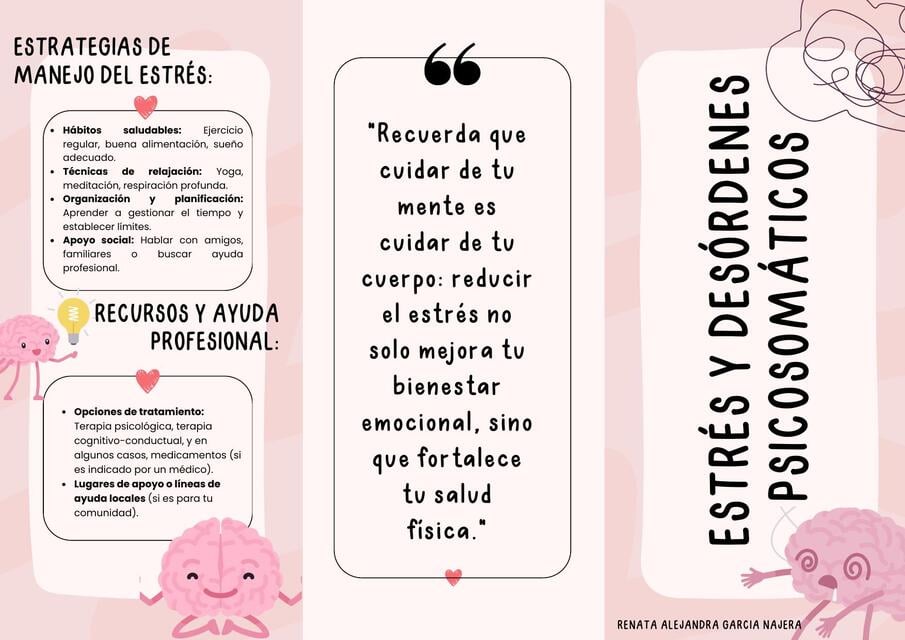 Folleto Tríptico Salud Mental y Bienestar Ilustrat | Renicu | uDocz