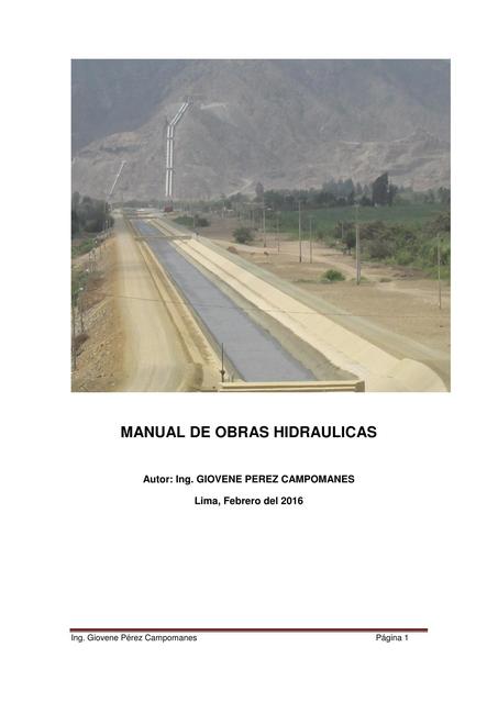 MANUAL DE OBRAS HIDRAULICAS | Andrés Nannini | uDocz