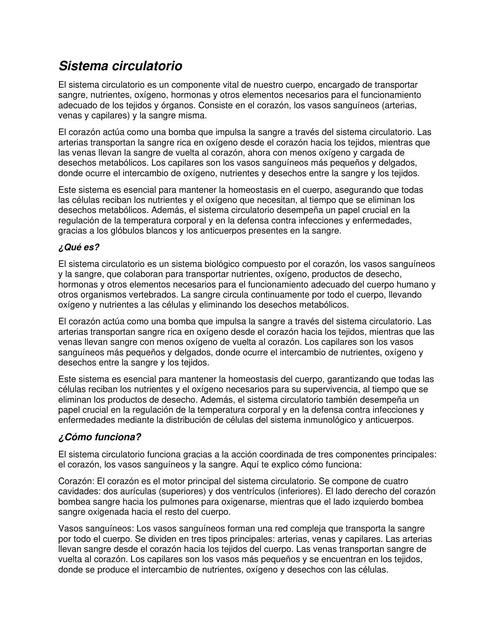 Sistema circulatorio | cristian | uDocz