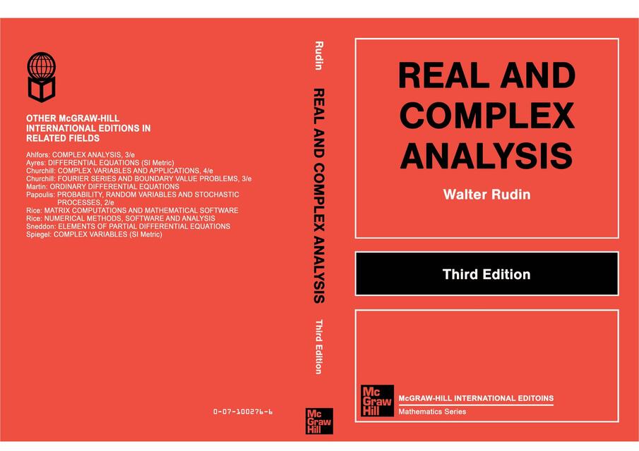 REAL AND COMPLEX ANALYSIS WALTER RUDIN Edwin Vizuete UDocz