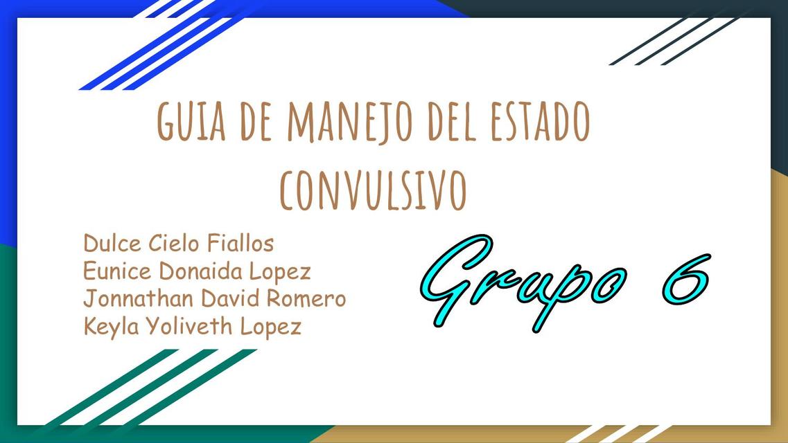 GUIA DE MANEJO STATUS CONVULSIVO | Jonna Romero | uDocz