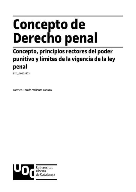 Módulo 1 Concepto del Derecho Penal | A. | uDocz
