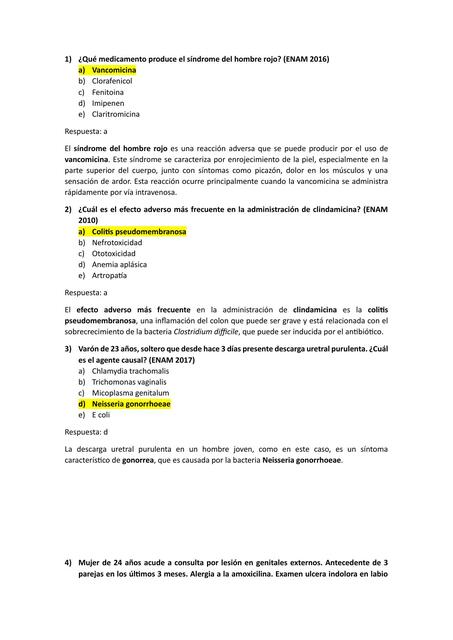 EXAMEN INFECTO 2-NIVEL ENAM | MiddleMedic | uDocz