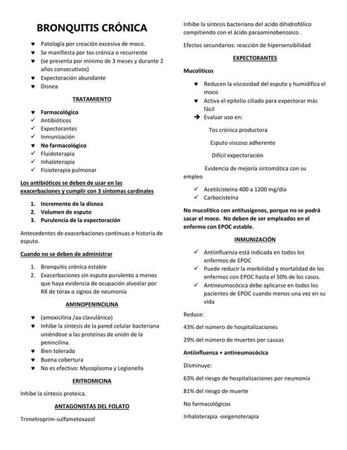 BRONQUITIS CRÓNICA | Patu MG | uDocz