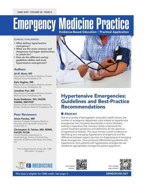 Hypertensive Emergencies Guidelines and Best Pract | Rubén Jiménez | uDocz
