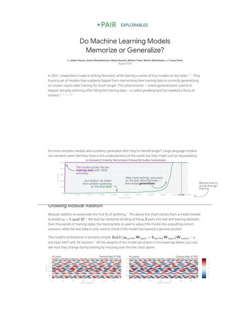 Do Machine Learning Models Memorize or Generalize | Eduardo Espina PhDh | uDocz