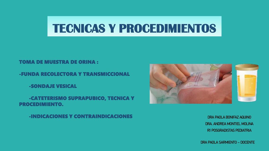 TOMA DE MUESTRA DE ORINA PROCEDIMIENTO | Ana Belén | uDocz