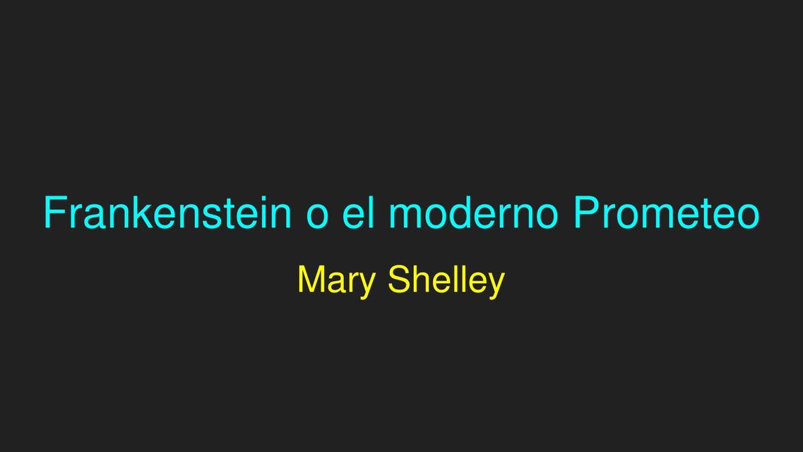 Frankenstein o el moderno Prometeo Tercero de medi | Angela | uDocz