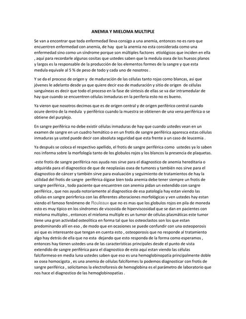 ANEMIA Y MIELOMA MÚLTIPLE | Ena | uDocz