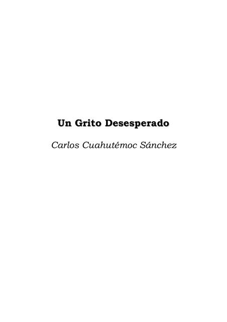 un gritodesesperado | David Santiago | uDocz