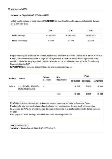 NPS PROYECTS | ALVARO FRANK VELA GARRO | uDocz