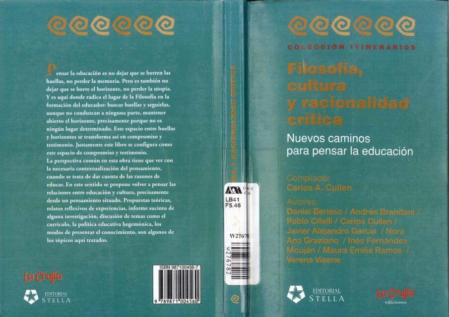 cullen filosfia cultura y raconalidad | Eduardo Nicolás | uDocz