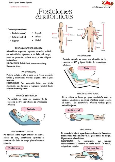 Posiciones anatómicas | Karla U Ramirez | uDocz