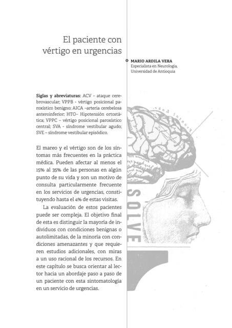 El paciente con vertigo en urgencias | Robert Alejandro Rodriguez Nino ...