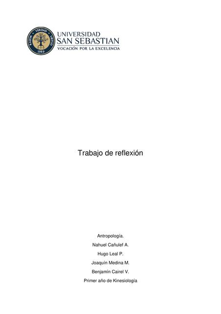 Documento Trabajo de antropologia | Benjamin | uDocz