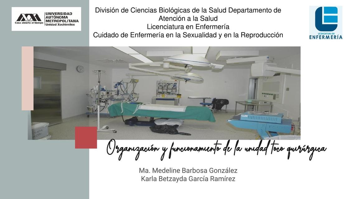 Unidad Tocoquirurgica | Nursemeed | uDocz