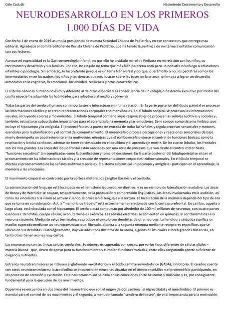 NCyD - Neurodesarrollo en los primeros dias de vida | Celeste Codutti ...