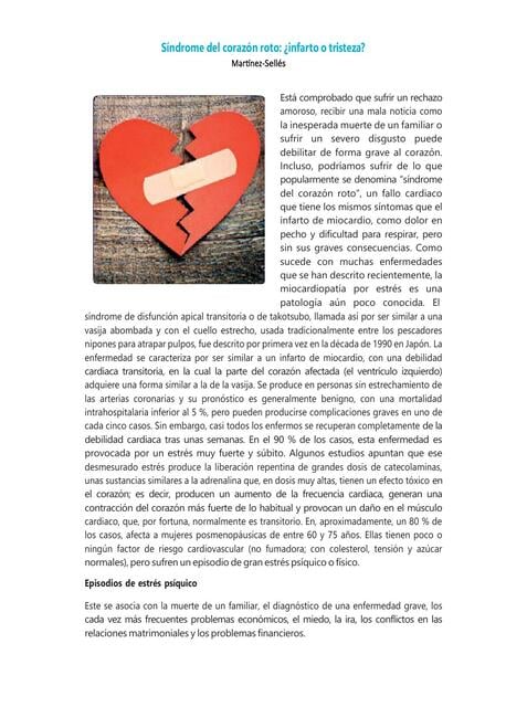 LEA N32 CICLO VII Síndrome del corazón roto infart | Gianfranco | uDocz