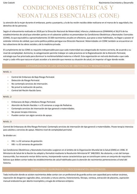 NCyD - CONE CONDICIONES OBSTETRICAS NEONATALES ESENCIALES | Celeste ...