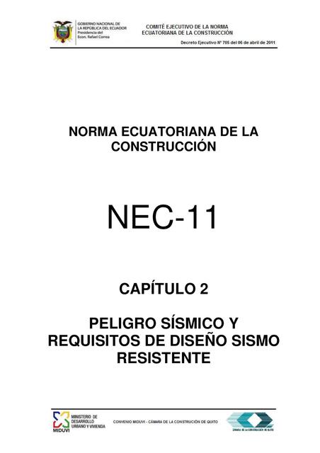 NEC CAP 2 PELIGRO SISMICO Y REQUISITOS DE DISEÑO S | Jorge Goyes | uDocz