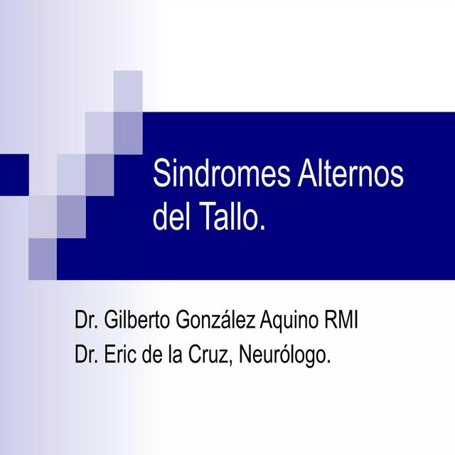 Síndromes neurológicos alternos | Jose Francisco | uDocz