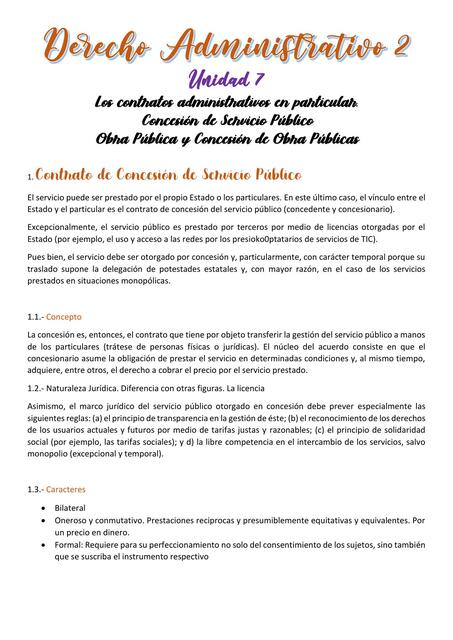 Unidad 7 - Derecho Administrativo 2 - UNLaM | Futura Abogada | uDocz