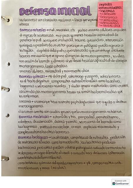 Defensa inicial-Barreras naturales | Medsense_ | uDocz