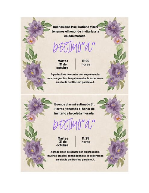invitaciones de la colada morada actualizado | Domenica | uDocz