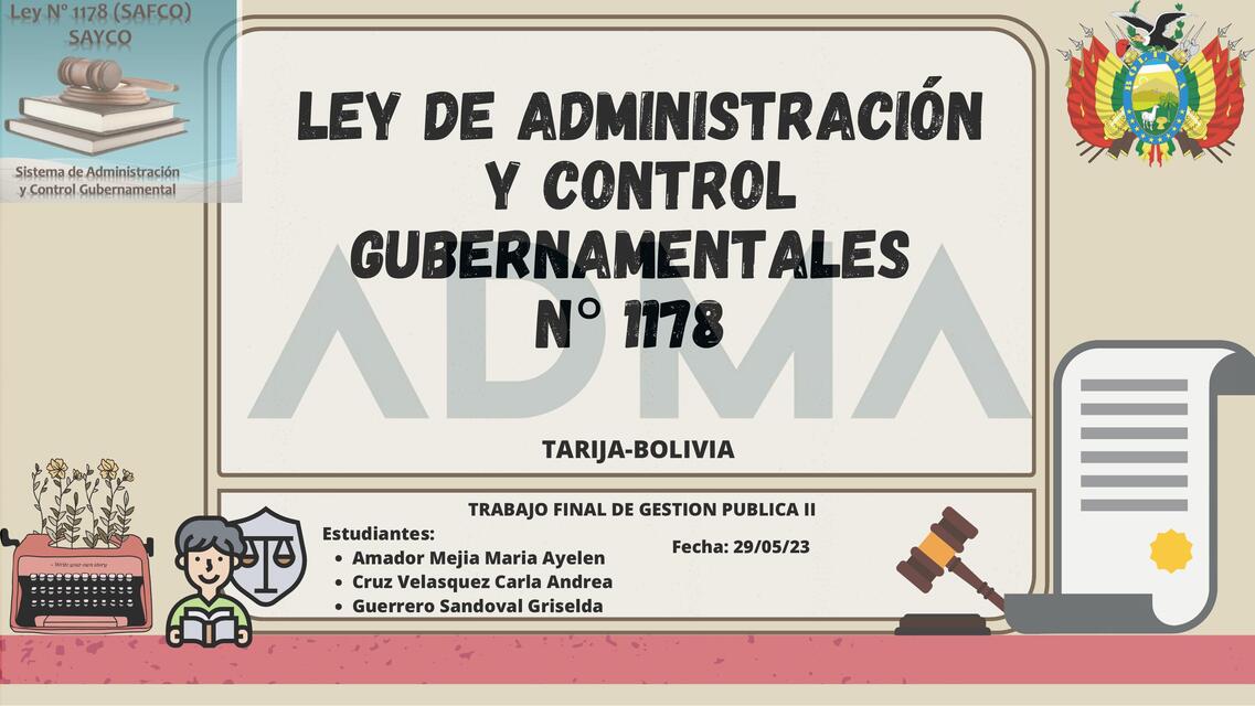 Ley 1178, Gestión Pública | uDocz