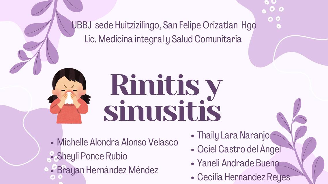 Rinitis y sinusitis | Thaily Lara Naranjo 2003 | uDocz