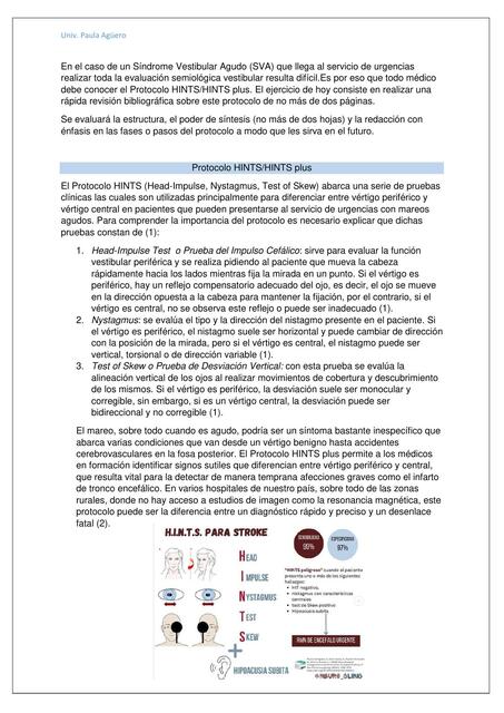 Protocolo HINTS plus | Paula Agüero | uDocz