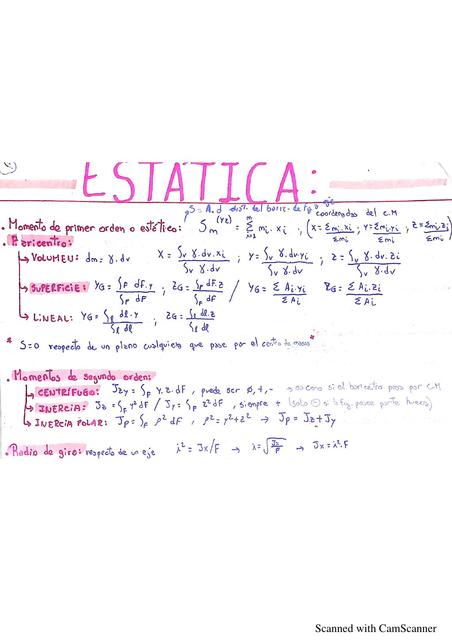 Formulas estática | El Rincón de la Ingeniería | uDocz