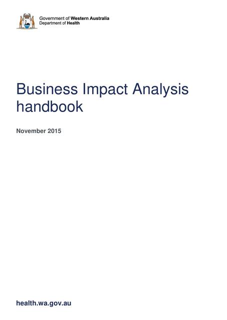 Business Impact analysis | jose | uDocz