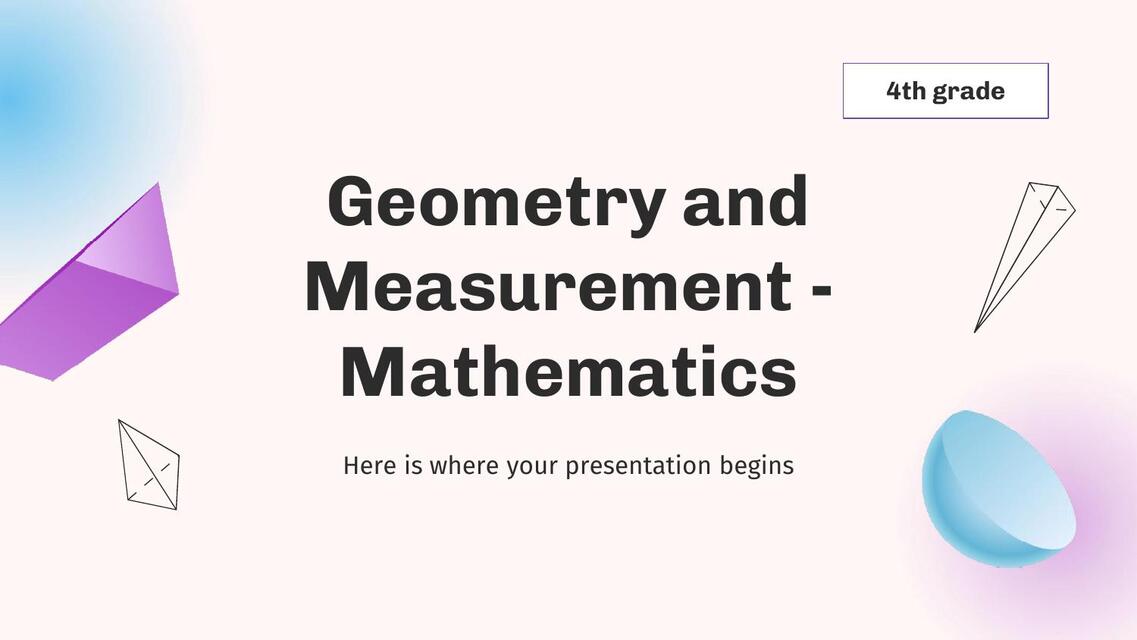 Geometry and Measurement Mathematics 4th Grade by | Miguel | uDocz