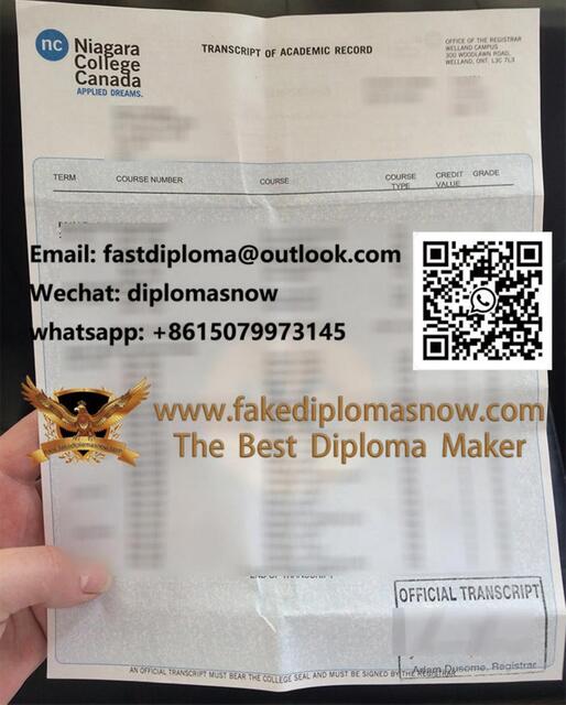 Whatsapp：+8615079973145 How to 100% copy Niagara College transcript ...