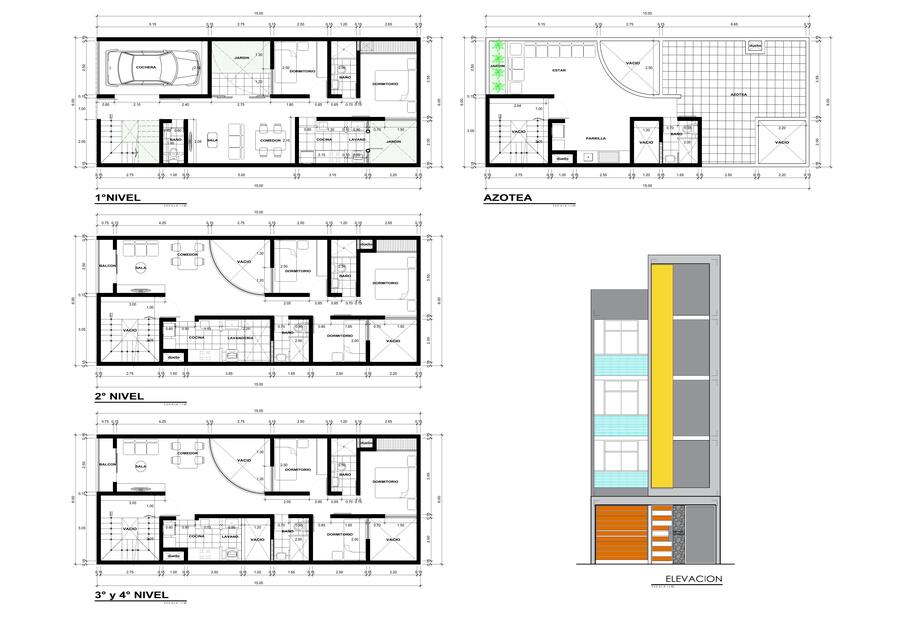 Multifamiliar de 6 00m X 15 00m 3 Model | Jordan | uDocz