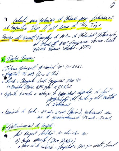 Memoria de Calculo para Determinación de Diametro | FELIBERTO | uDocz