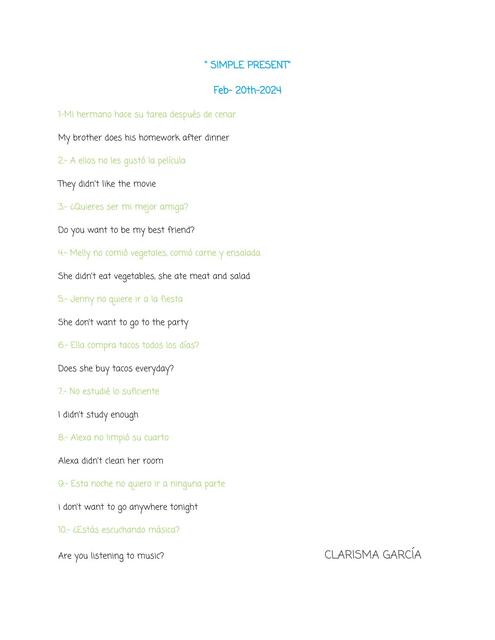 SIMPLE PRESENT 20 WPS Office | Jackeline Garcia | uDocz