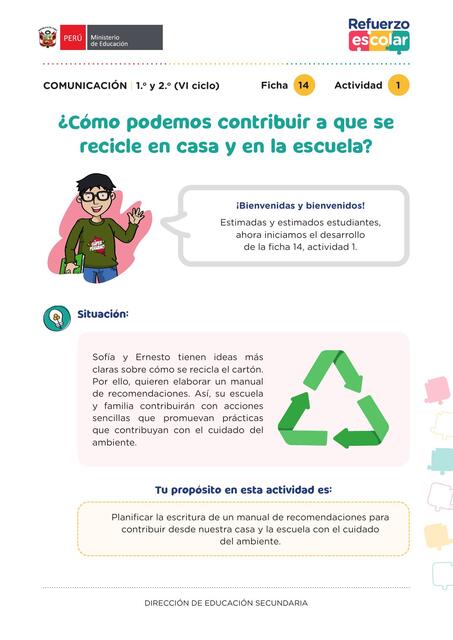 Ficha 14 actividad 1 páginas 6 ciclo VI | Cesar | uDocz