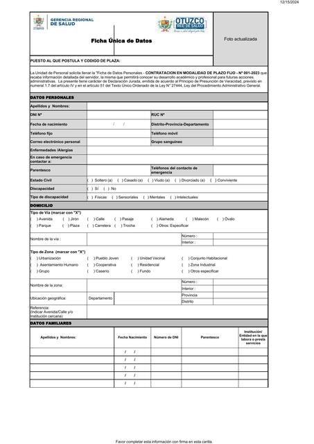 PF 001 FichaDatos | Yoly Diaz Vasquez | uDocz